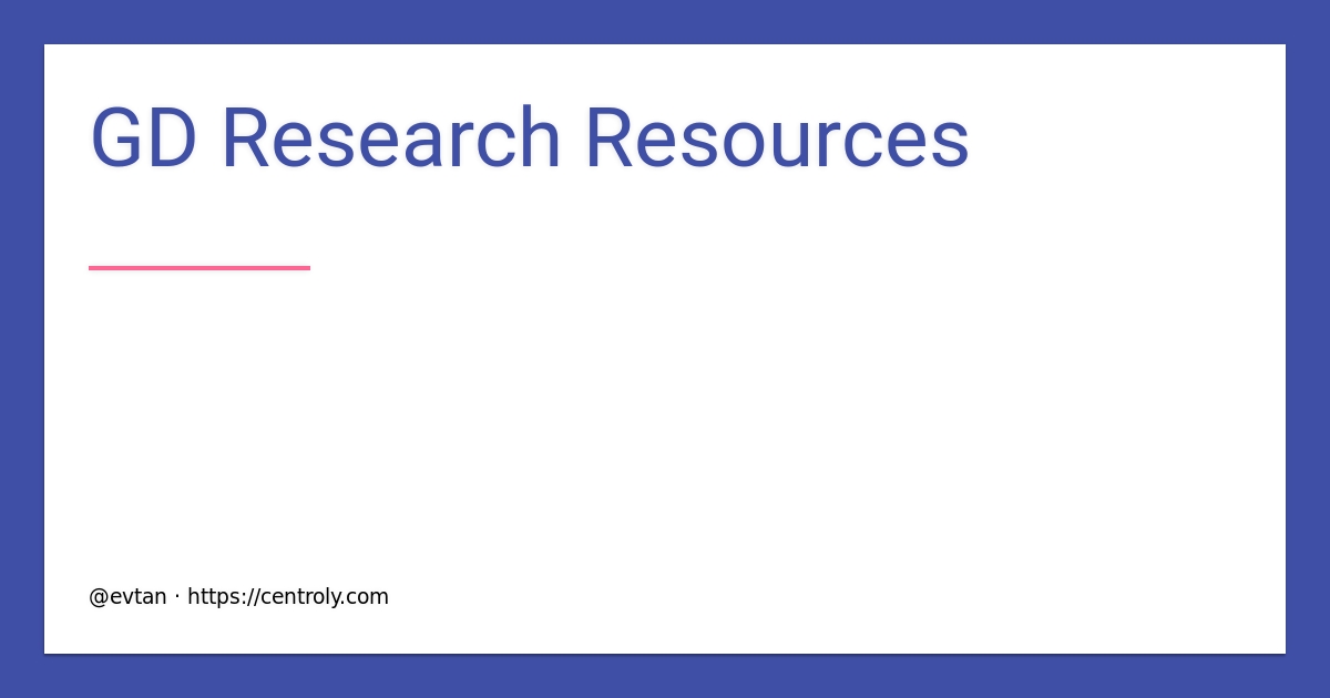 GD Research Resources | growth, strategy, branding | Centroly